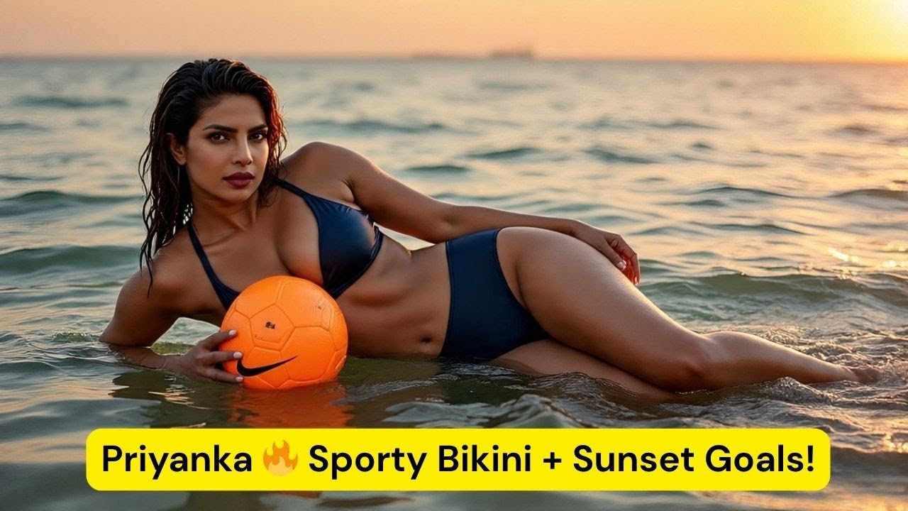 Priyanka Chopra Stuns in Sporty Beach Look | Sunset Bikini Shoot with a Twist! - Indscoop